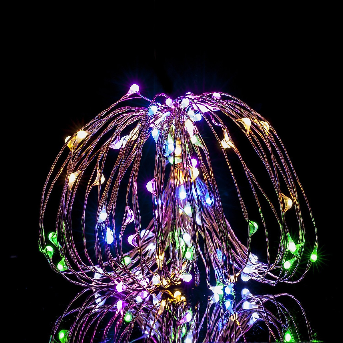 66ft LED Multi-Color Dimmable Copper Wire String Lights with Remote Control, Waterproof Rope Lights for Gardens, Homes, Patio, Wedding, Party(200LEDs, 66ft)