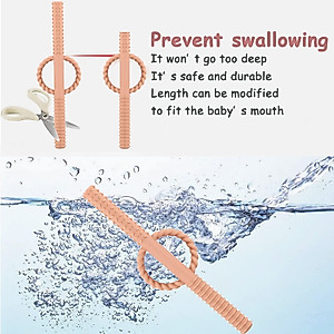 Hollow Hand Teether Tubes for Baby, Silicone Baby Relief Teething Toy, Chewy Tubes Toys 3-6 Months, Teething Straws for Toddlers