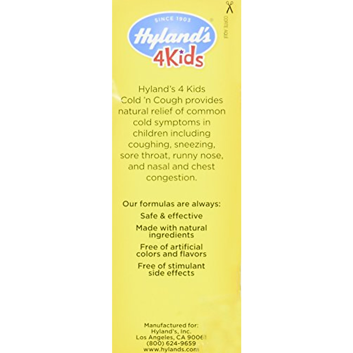 Hylands Cold 'n Cough Supplement for Kids 4 Ounce