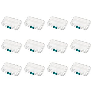 Sterilite Divided Box Small Storage, Clear