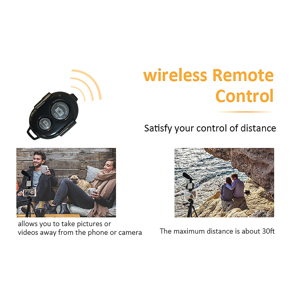 Smartphone Video Kit, Vlogging Kit, Youtuber Kit, with Microphone Light Tripod 50" Extendable Phone Clip Remote Control Compatible with iPhone/Smartphone/Cameras