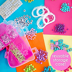 Just My Style DIY Bracelet Making Kit with 2000+ Beads, Storage Case & Instructions