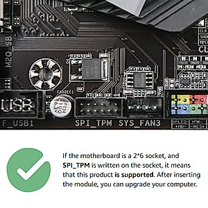 NewHail TPM2.0 Module TPM SPI 12Pin Module with infineon SLB 9670 for Gigabyte Motherboard