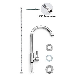Cold Water Only Faucet SUS304 Stainless Steel Faucet for Kitchen Sink
