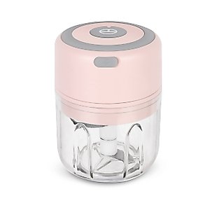 Electric Mini Food Chopper Small Food Processor with Spoon and Brush,Used for Onion Garlic Pepper Vegetable Meat Mincer/Grinder/Puree Food (pink)