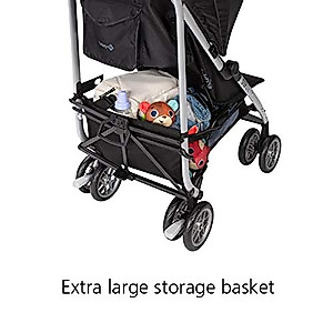 Safety 1st Step Lite Compact Stroller, Lightweight aluminum frame and a breeze to carry, at only 15 lbs, Back to Black