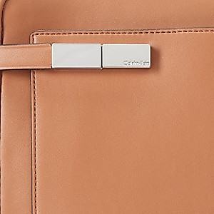 Calvin Klein Jade Tailored Satchel, Caramel,One Size