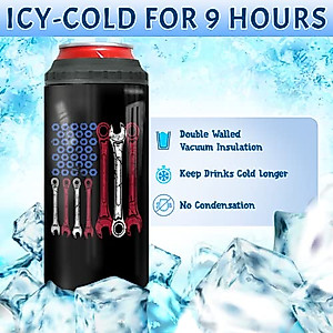 winorax Mechanic 4-in-1 Tumbler Can Cooler Gifts for Mem Dad Uncle Fathers Day 16Oz Mechanics Tumblers Stainless Steel