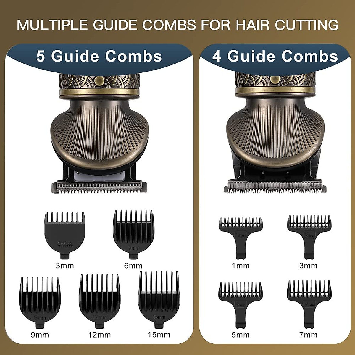 Scttomon Beard Trimmer Kit Professional Hair Clipper Trimmer Zero Gapped T-Blade Trimmer Electric Shaver Razor Nose Body Trimmer for Men Cordless Grooming Kit 7 in 1