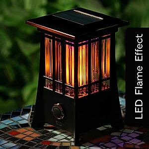 PIC Solar Flame Effect Patio Lantern Bug Zapper, ½ Acre Coverage, 2 Pack