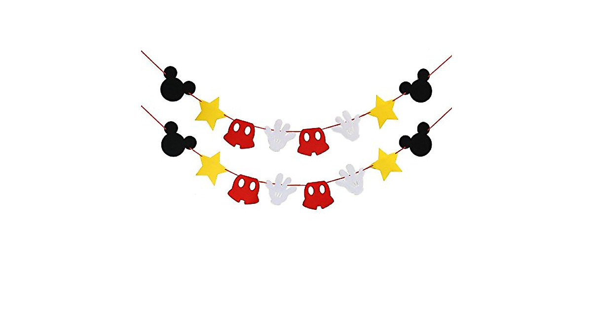 Mickey Mouse Felt Garland for Birthday Decor