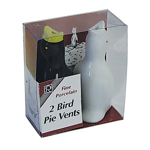 R&M International Black and White Pie Bird Vents, Set of 2