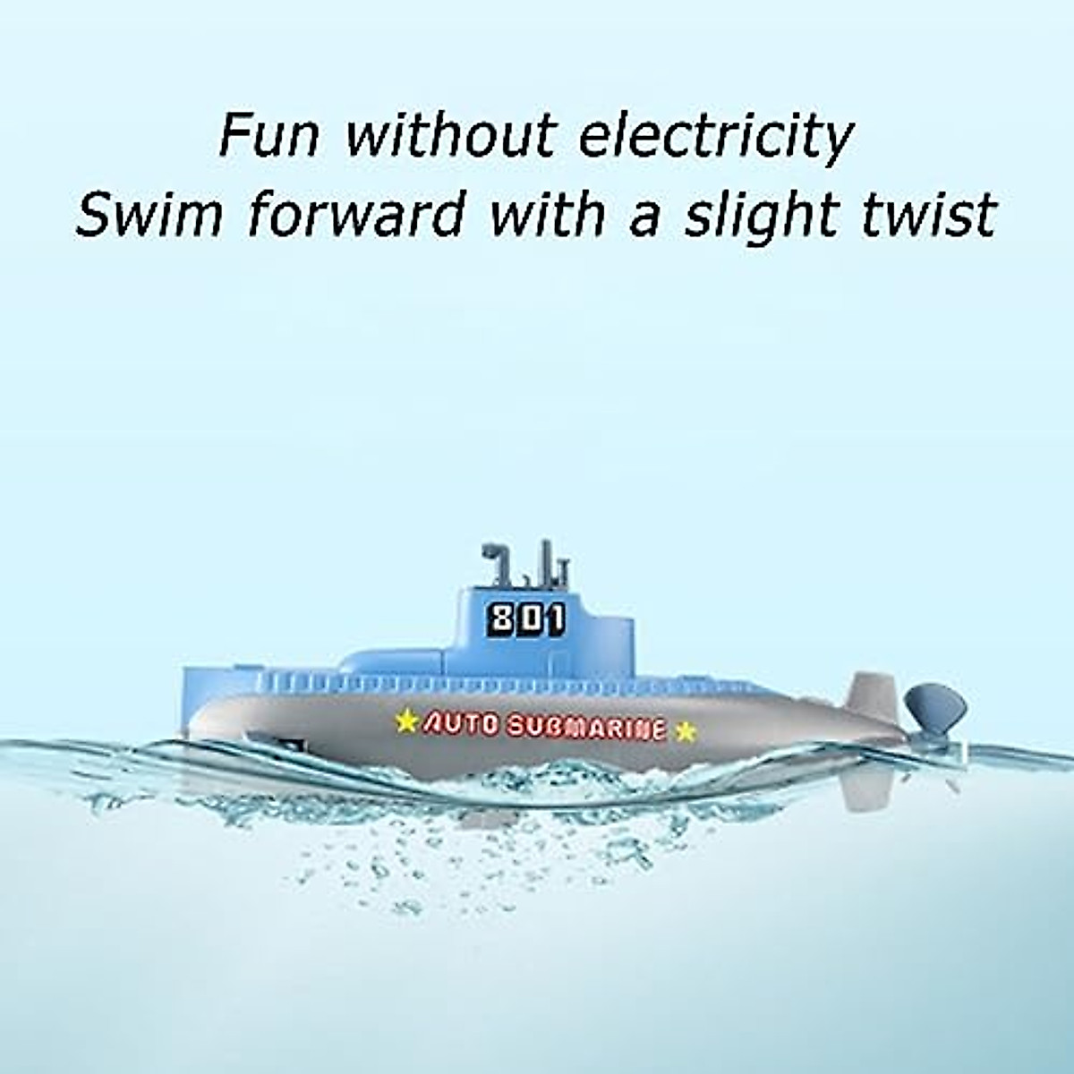 Windup Submarine Bath Toy RC Mini Warship Children's Clockwork Water Toys for Kid Swimming Bathtub Toy Water Toy Fish Tank Toy