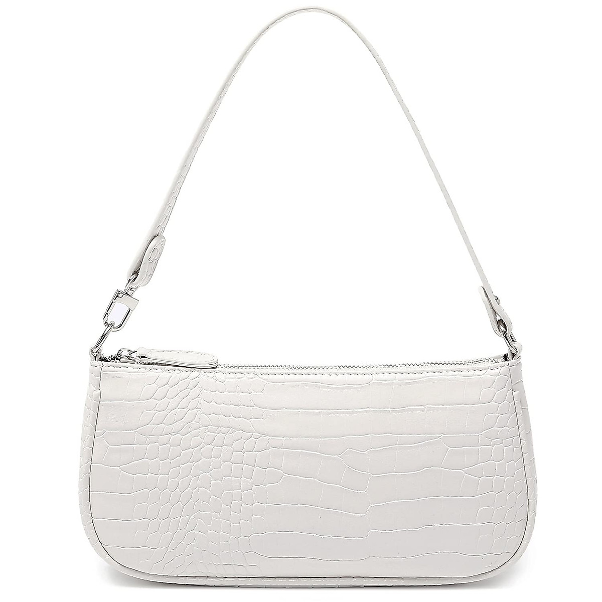 Shoulder Bags for Women Small Y2K White Purse Tote Handbag Clutch 90s Retro Classic