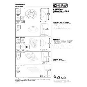 Delta Faucet 3-Spray Touch-Clean Shower Head, Champagne Bronze 52680-CZ