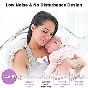 Hands Free Breast Pump, Double Wearable Breast Pump with 2 Modes 9 Levels Suction, Electric Breast Pump with LCD Touch Screen, No Leakage, Low Noise & Painless (24mm 2 Pack)