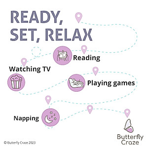 Butterfly Craze Bean Bag Chair Cover, Functional Toddler Toy Organizer, Fill with Stuffed Animals to Create a Jumbo, Comfy Floor Lounger for Boys or Girls, Stuffing Not Included, Light Pink Polka Dots