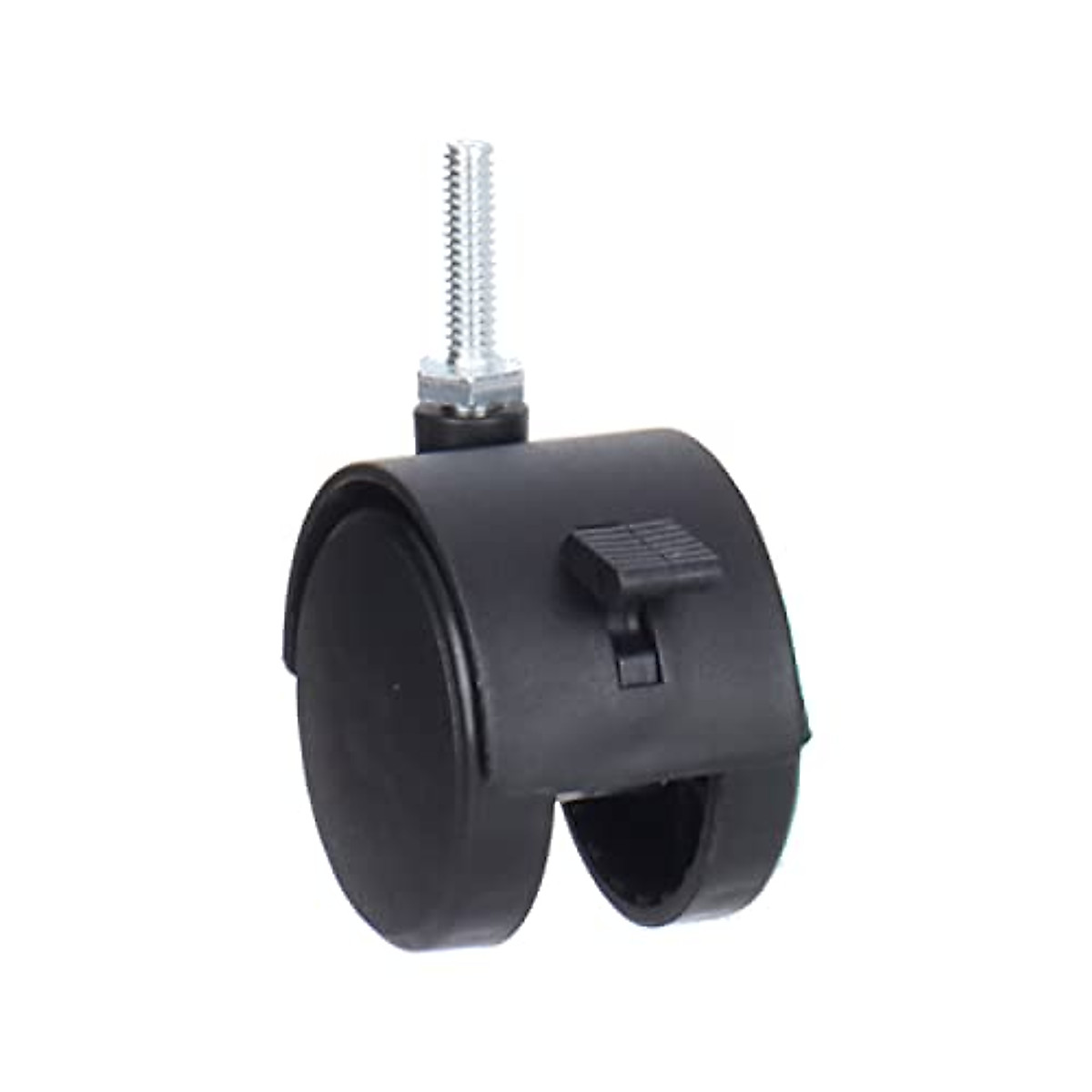 2 Inch Casters Swivel Stem Caster Wheel 1/4" - 20 x 1" New PP Furniture Shelving Casters Replacement Castors with Brakes (with Brake-Black)