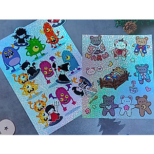 Bleidruck Printable Sparkle Holographic Sticker Paper 20 Sheets 8.5x11 Inch Waterproof Glitter Vinyl Sticker Paper Quick Dry for Inkjet/Laser Printer