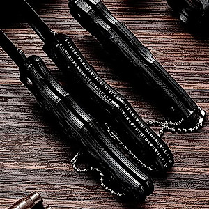 NC Folding Knife Black Stainless Steel Blade Black Handle, Tactical, EDC,Camping,Outdoor,Daily application，Pocket Knife