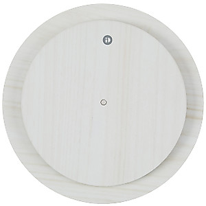 iDesign Renewable Paulownia Wood Collection Turntable Organizer, 10.5" x 1.19" x 10.5", White Wash