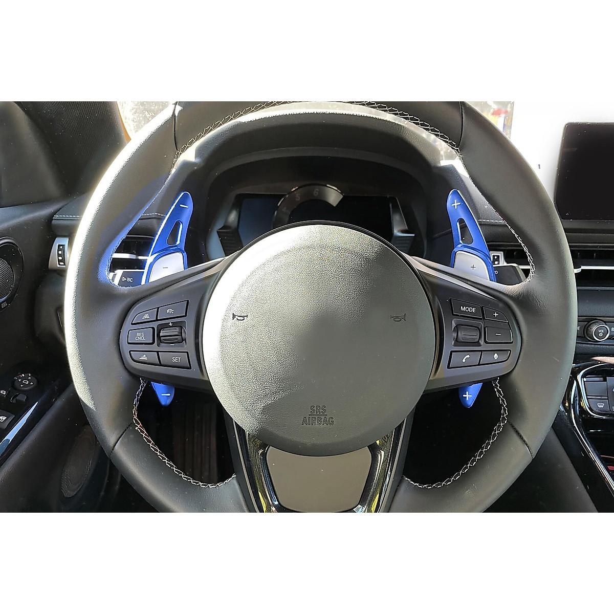 iJDMTOY Sports Blue CNC Billet Aluminum Large Paddle Extensions Compatible with Toyota 2020-up Supra GR