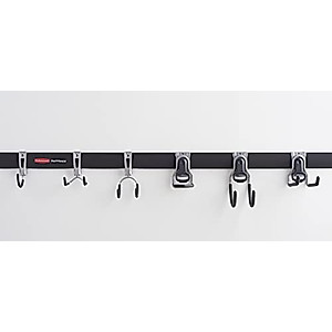 Rubbermaid 24-Piece FastTrack Garage Wall-Mounted Storage Kit, 6 Rails and 18 Hooks, for Home/House/Tool/Sports/Equipment/Utility Purposes