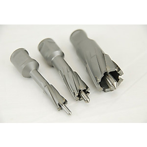 BLUEROCK 13 Piece 1-3/8" Depth Tungsten Carbide Tip (TCT) Annular Cutter Set of 11 for Magnetic Drill