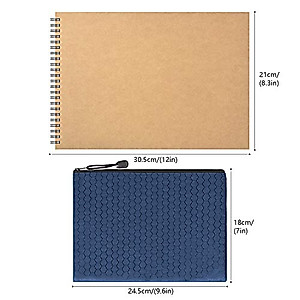 HomeMall Drawing Sketching Pencils Set, 37 Packs Art Kit with Sketchbook Draw Pencils Dual Ended Color Pencil Eraser Sharpener Pencil Bag for Kids Adults and Art Beginners…