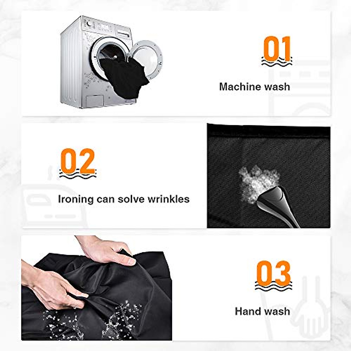 UTEBIT 6FT x 9FT Black Polyester Backdrop Photography Background Screen Seamless 1.8x2.8M Photo Sheet Cloth Wrinkle Free for Studio Video Portrait Photoshoot Shooting