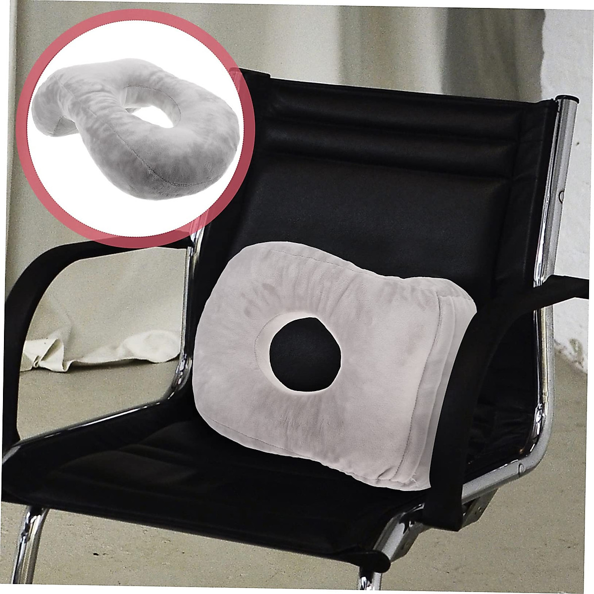 Tofficu Office Tummy Pillow Travel Neck Pillows for Airplanes Airplane Pillow Donut Pillow Headrest Face Cushion Desk Napping Pillow Office Cushion Donut Pillow for Ear Portable Pillow