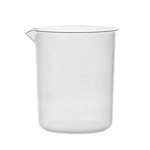 EISCO Plastic Beaker, 1000ml - Polypropylene Plastic - Raised Graduations, Tapered Spout - Euro Design