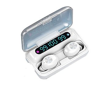 (2022 Upgraded) Wireless Bluetooth Earbuds 2000mAh Charging Compartment Power Bank Magnetic Switch 8D Stereo Sound Mini in-Ear Running Sport Headset Support iOS/Android Mobile Phone