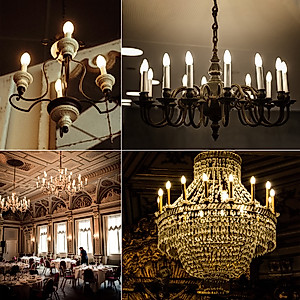 Low Watt Led Light Bulbs 0.5W Equivalent 5W Incandescent Small Night Light Bulb Warm White 2700K Milky C7 Candelabra Led Light Bulbs for Wall lamp Chandeliers E12 Screw Base Low Lumens Light Bulbs