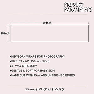 Zeroest Newborn Photography Stretch Wrap Boy Girl Baby Wraps Photography Props Baby Photo Prop Stretch Blanket for Baby (Beige)