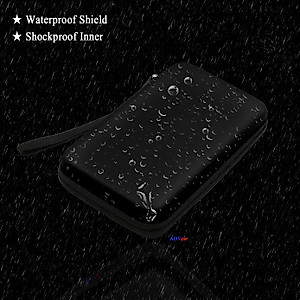 ADVcer 3DS Case, EVA Waterproof Hard Shield Protective Carrying Case with Detachable Hand Wrist Strap Compatible with Nintendo New 3DS XL, New 3DS, 3DS XL, 3DS, 3DS LL or 2DS XL or DSi, DS Lite, Black