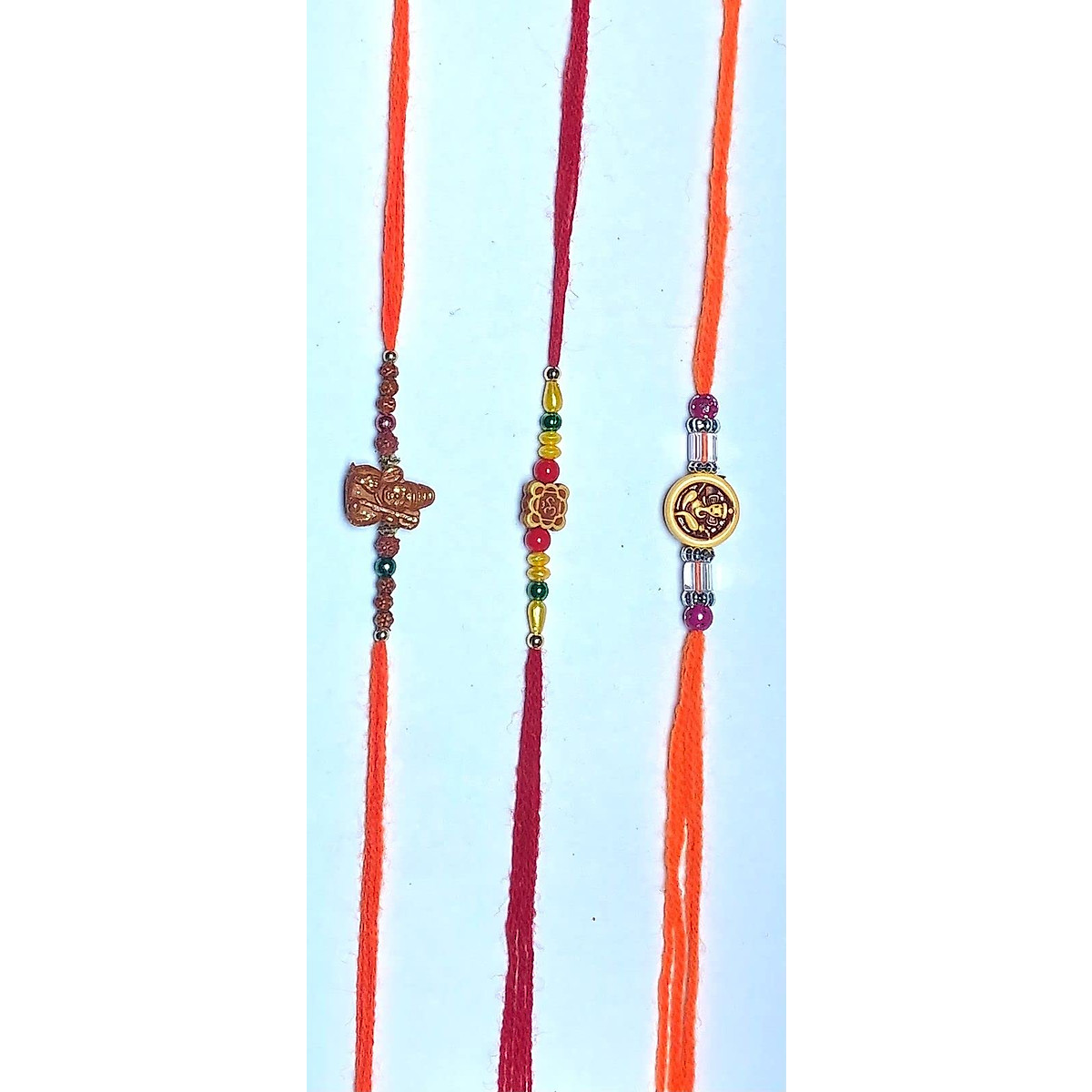 WhopperIndia Set of 3 Rakhi Thread | Rakhi Bracelet For Your Brother | Assorted Rakhi | Indian rakhi | rakhi for bhaiya bhabhi | rakhi for boy | Rakhi for Bhai | Rakhi for Brother