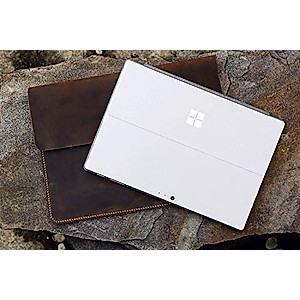 Vintage leather microsoft surface pro case with keyboard rustic retro leather surface pro 4 5 6 case bag SUPX05C-N