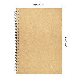 2Pack College Ruled Wirebound Spiral Notebook, College Ruled Notebook, 100 Pages, 50 Sheets, 7.48 x 5.11 Inch, Black and Yellow Cover