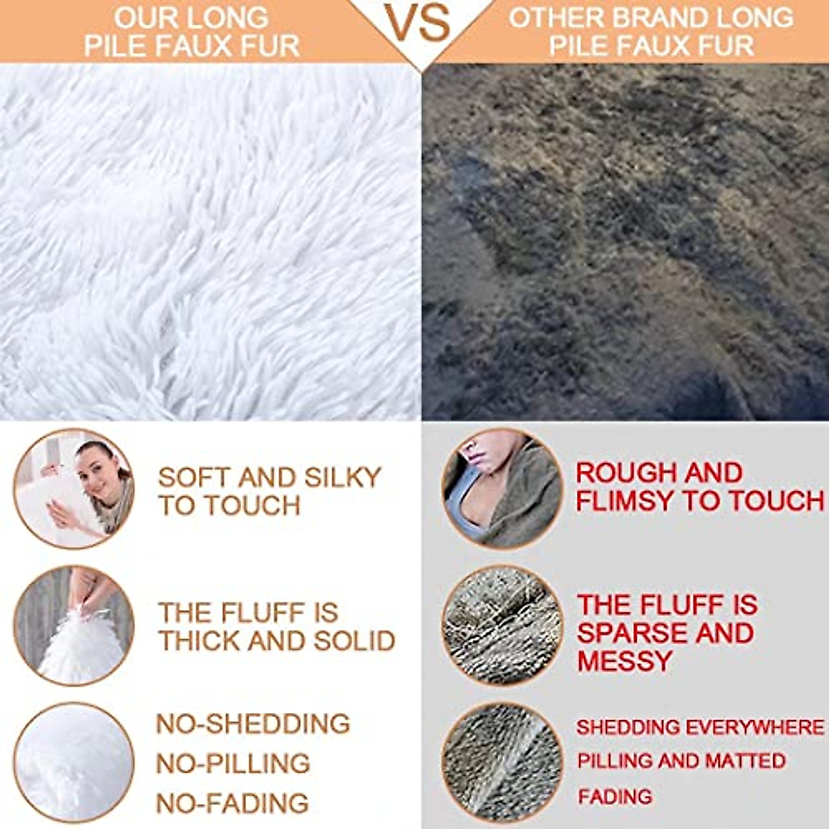YUSOKI White Queen Faux Fur Blanket,2 Layers,90"x90" Without Pillows Big Soft Plush Fuzzy Large Warm Fluffy Throw Blanket for Bed