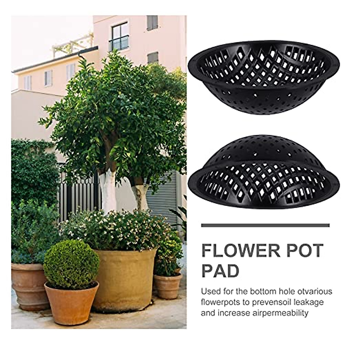 20pcs flower pot gaskets Flower Pot Hole Mesh Pad Round Bowl Shape Bonsai Pot Bottom Grid Mat Mesh Plant Pot Garden Drainage Mesh Hole Screens Size flower pot hole mesh mat M flowerpot bottom mat
