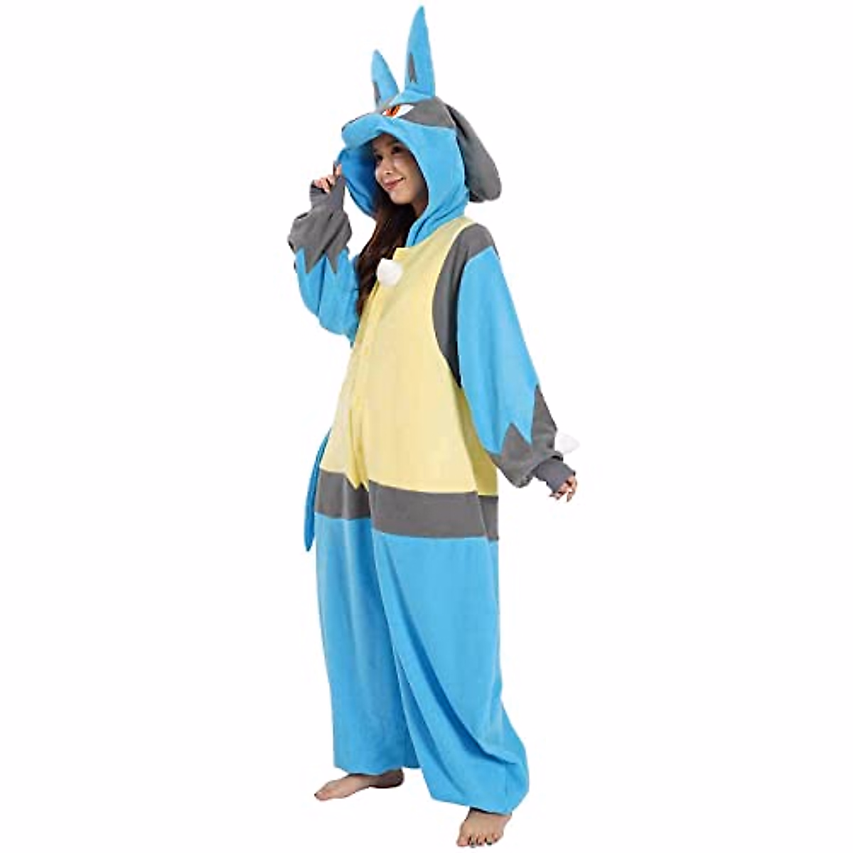 SAZAC Kigurumi - Pokemon - Lucario - Onesie Jumpsuit Halloween Costume- XL Size