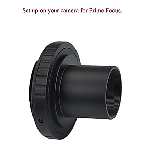 Gosky Deluxe Telescope Camera Adapter Kit Compatible with Canon EOS/Rebel DSLR - Prime Focus and Variable Projection Eyepiece Photography - Fits Standard 1.25" Telescopes - Accepts 1.25" Eyepieces
