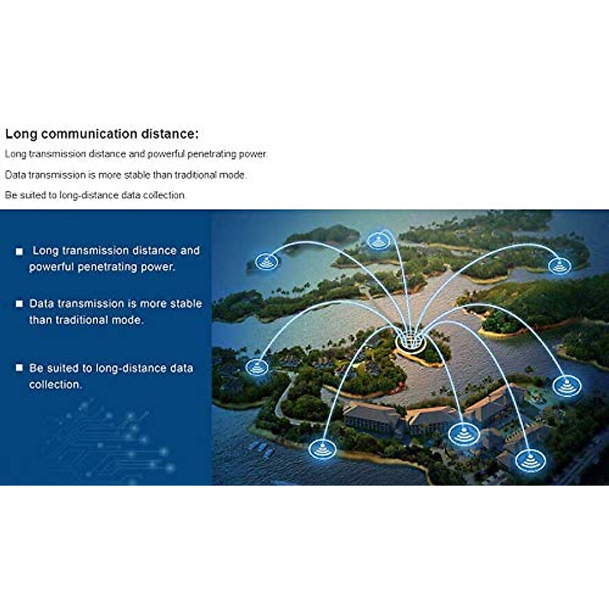 USR-LG206-H-P Serial RS232 RS485 to LoRa Converter Server Device (Point to Point) 3500 Meters Transmission Distance High Sensitivity Air Waking Up for Smart Metering Oil Field Agriculture