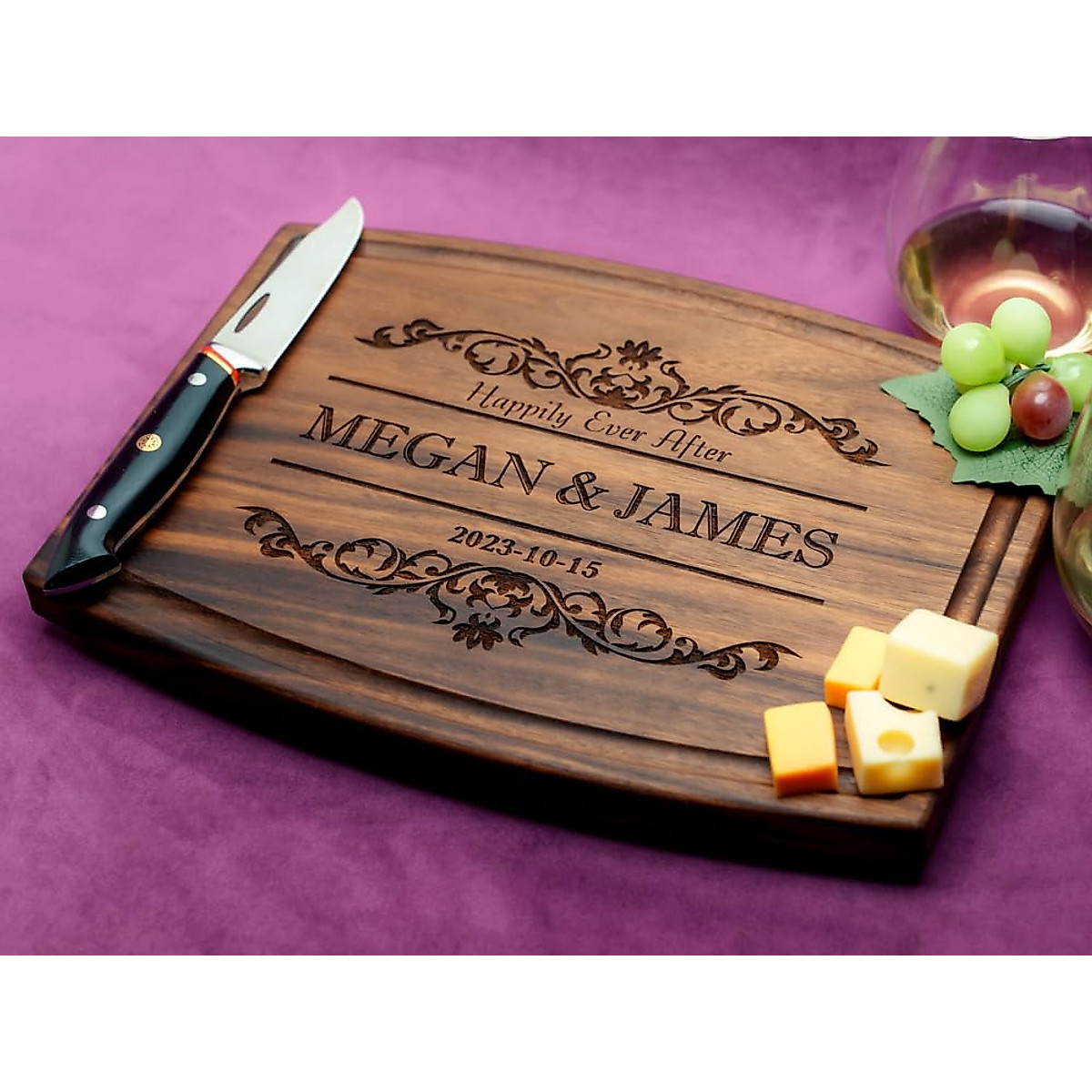 Straga Personalized Cutting Boards | Handmade Wood Engraved Charcuterie | Custom Housewarming, Home Purchase Gift for Homeowners, Real Estate Agents (Quote Design No.301)