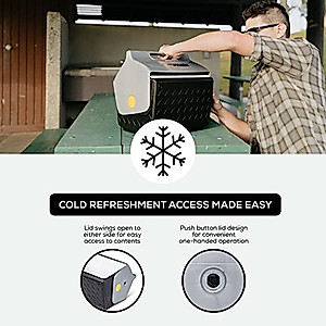 Igloo The Boss Playmate Cooler, Black/Grey, 14 Qt