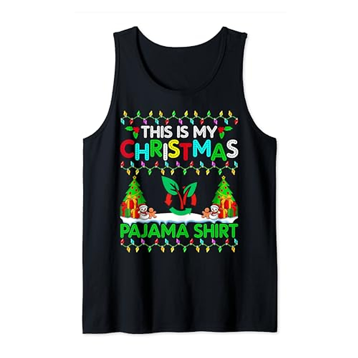 Composting Christmas Pajama Shirt Composting Xmas Holiday Tank Top