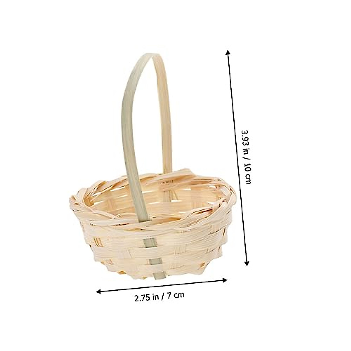 Cabilock 18 pcs mini flower basket candy gift baskets picnic basket wicker hamper doll bread baskets decoration for home flower vases decorative home décor wooden bamboo craft basket