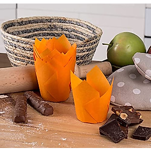 Baking Cups Tulip Cupcake Liners 150 pcs - Tulip Baking Paper Cups Multi-Color Tulip Paper Cupcake Muffin Liners