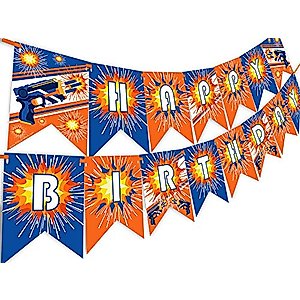 Dart War Happy Birthday Banner Pennant